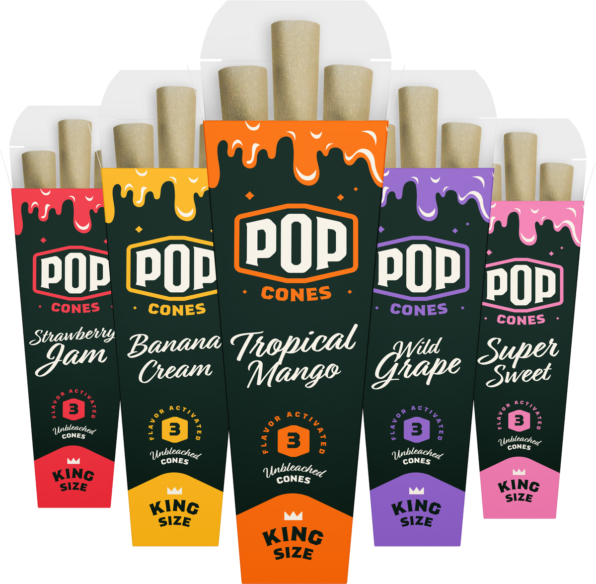 5 Pack – Unbleached | POP CONES